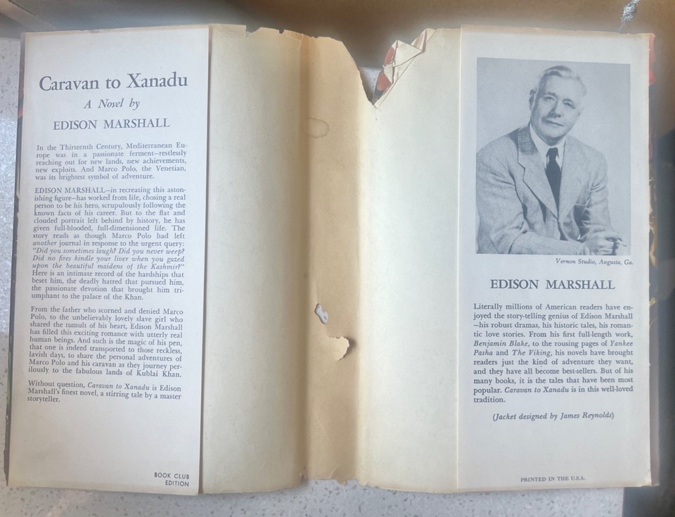 Caravan To Xanadu By Edison Marshall Hardcover 1st Ed. Novel Of Marco ...