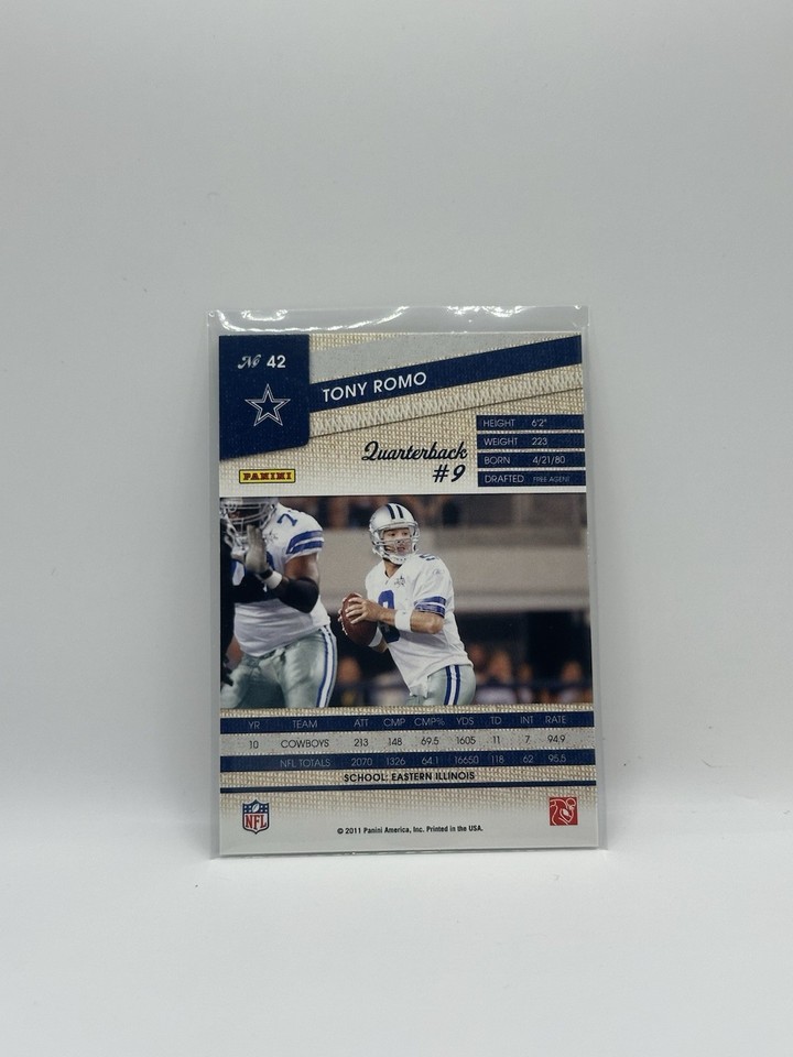 2011 Panini Threads Tony Romo Dallas Cowboys #42 | eBay UK