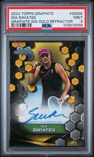 2024 Topps Graphite Tennis Iga Swiatek Gold On Card Auto /25 #GS-ISK ...