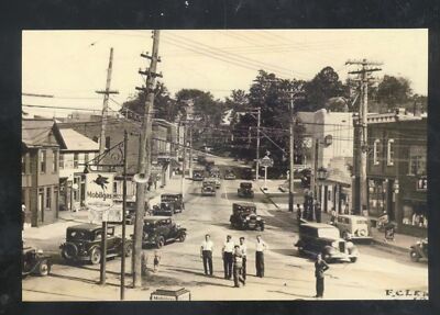 REAL PHOTO DALLAS PENNSYLVANIA PA. DOWNTOWN STREET SCENE POSTCARD COPY ...