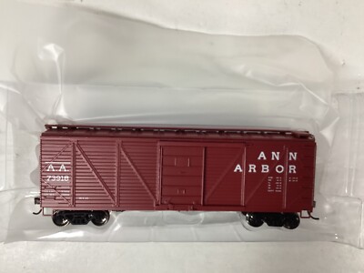 Roundhouse #85834 HO scale “Ann Arbor” 40' single sheathed box car Rd ...