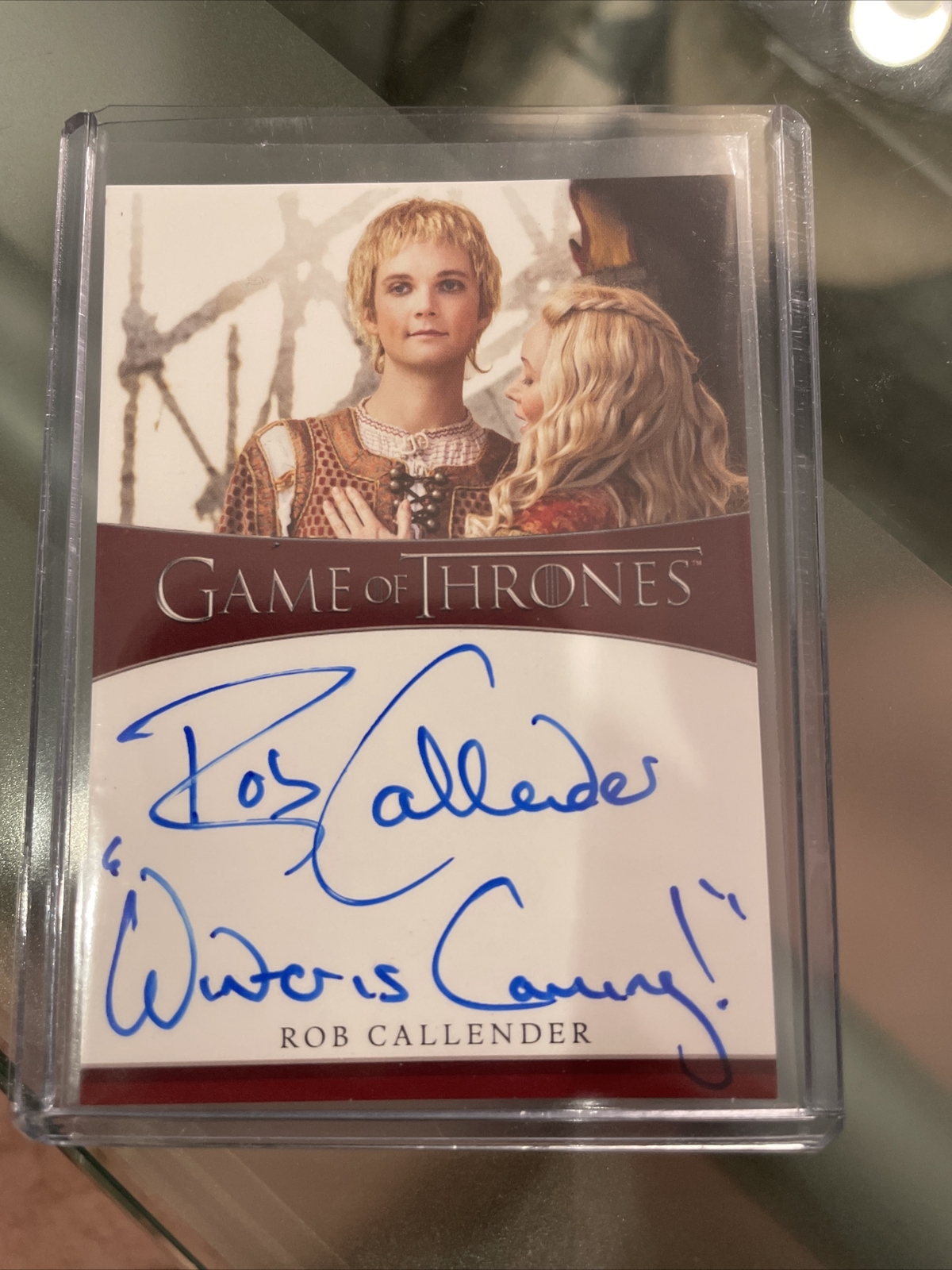Game of Thrones Iron Anniversary S21 INSCRIPTION Autograph Rob Calendar ...