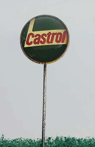CASTROL - vintage metal pin badge, oil fuel carburant essence petrol ...