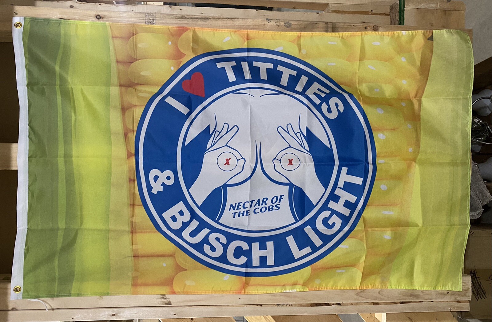 Busch Light Flag FREE SHIP Titties & Beer Party Redneck Country USA ...