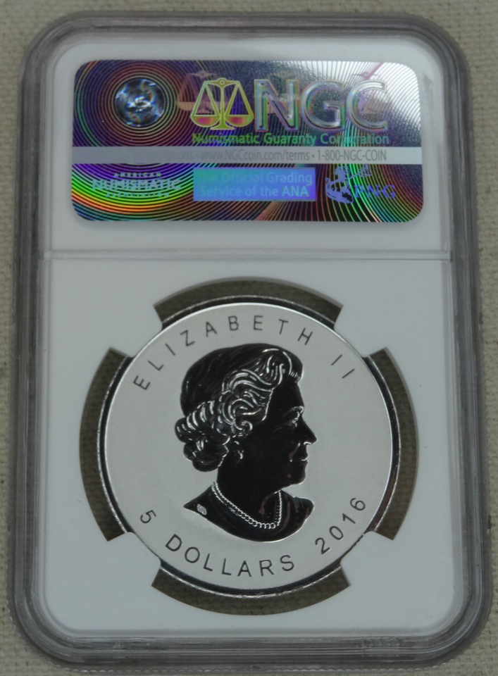 2016 Canada Silver Maple Leaf $5 NGC PF 69 Tank Privy FDOI WWI Mark-V ...