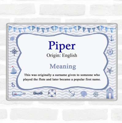 Piper Name Meaning Jumbo Fridge Magnet Nautical | eBay UK