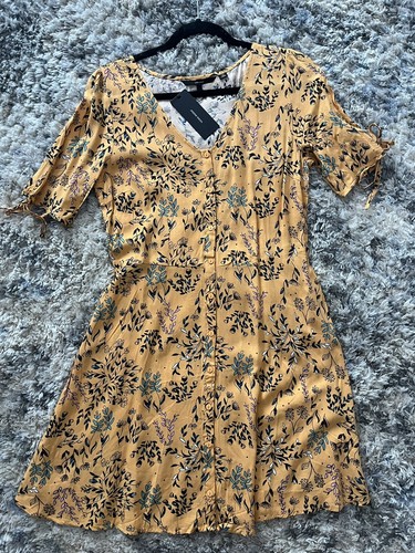 Vera moda simple easy button dress womens size medium new with tags | eBay