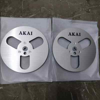 One Pair silvery TAPE REEL Akai 7" inch Light Metal Aluminum Take Up ...