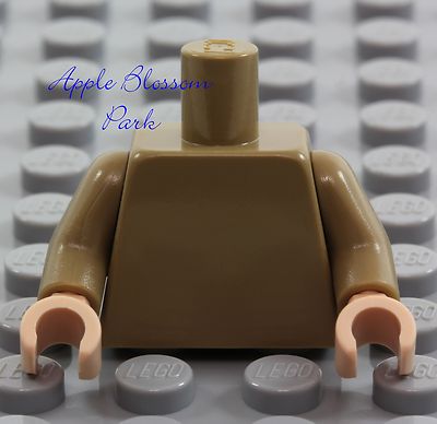 NEW Lego Girl/Boy Minifig Plain DARK TAN TORSO Blank Body Upper Light ...