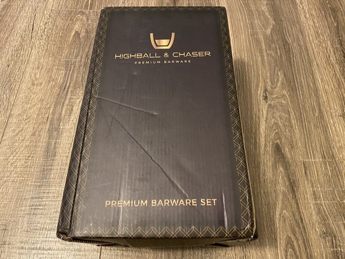 Highball & Chaser Bartender Kit with Black Bamboo Stand Beautiful ...