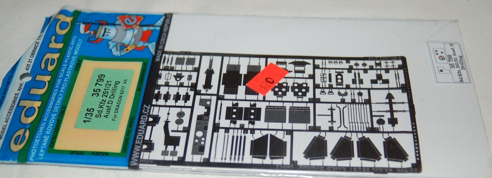 1/35 EDUARD 35799 SDKFZ 251/21 AUSF D DRILLING PHTO ETCH DETAIL DRAGON ...