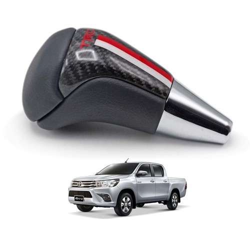 Gear Shift Knob Carbon Black Trim For Toyota Hilux Revo Pickup 2016 ...