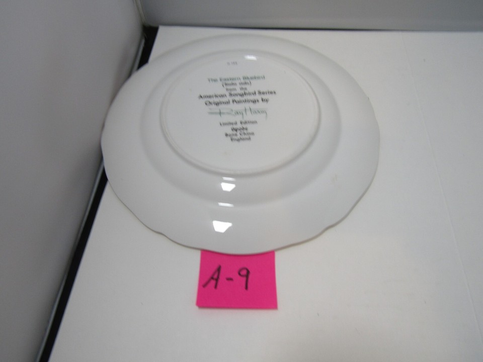 A-9 EASTERN BLUEBIRD OLD AMERICAN SONGBIRD BONE CHINA PLATE RAY HARM | eBay