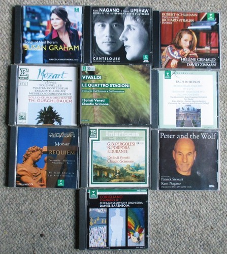 Erato label Classical 10 CD Lot Mozart Vivaldi Schumann & more Very ...