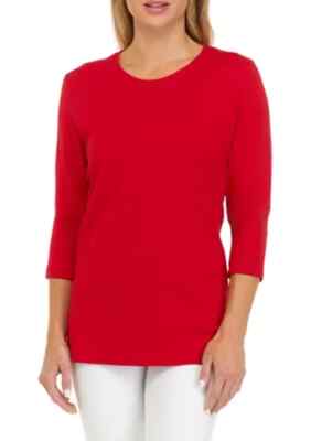 Westbound Women's Petites, Top Crew Neck Cotton-Rayon[2X] | eBay