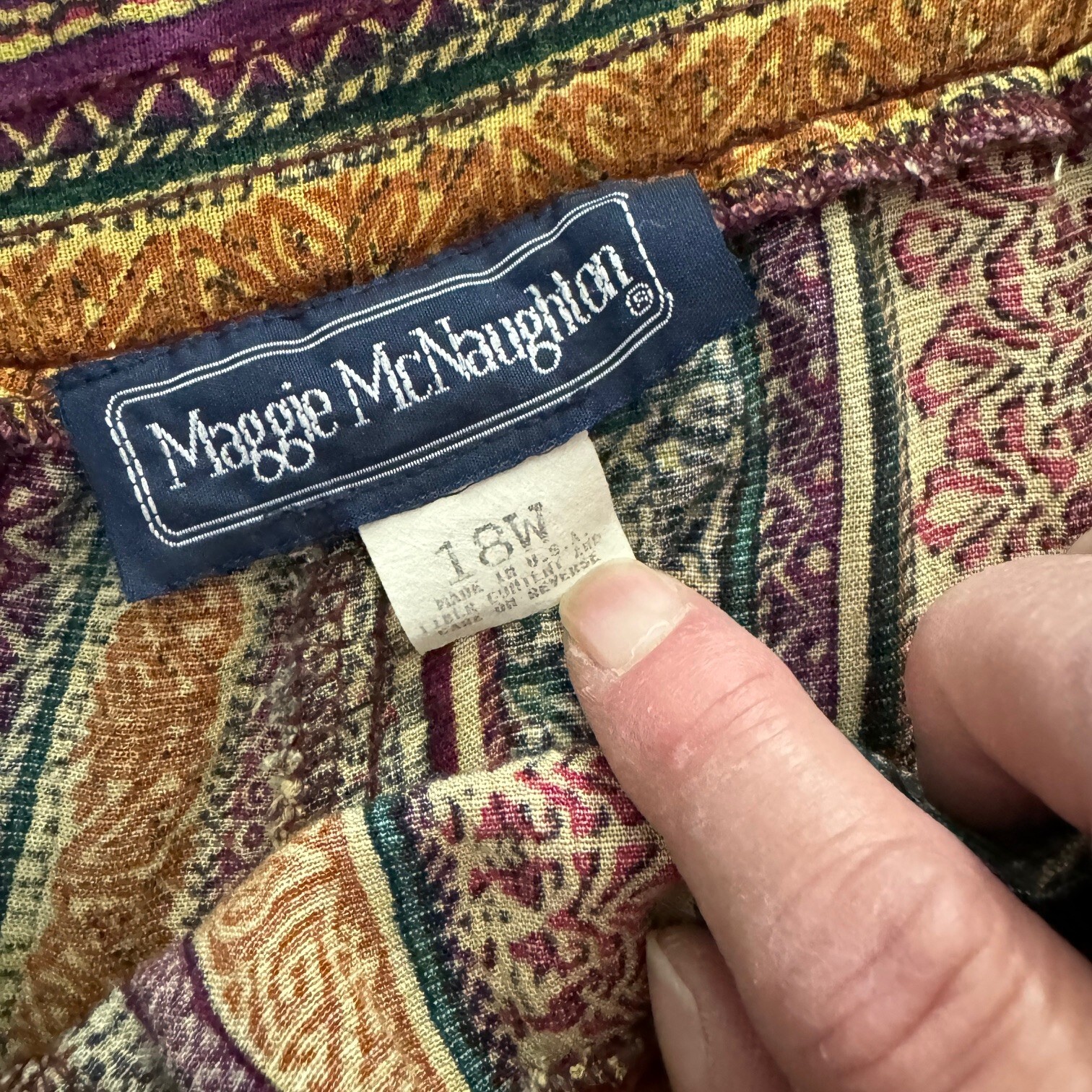 90's Maggie Mcnaughton Women's Pants Size 18W Boho Wide Leg Hippie ...