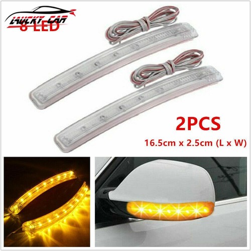 2 X Universal Car Auto Side Mirror Amber Indicator Soft Turn Signal ...