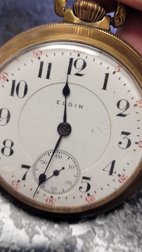 Antique Circa 1909 Elgin Grade 349 Pocket Watch 18s 21j Railroad Grade ...