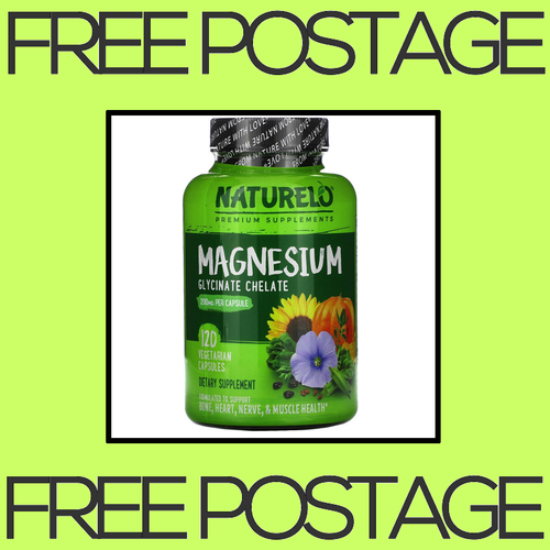NEW NATURELO, Magnesium Glycinate Chelated, 200 mg - 120 Veggie Caps ...