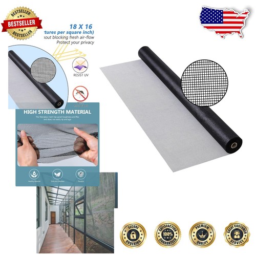 Washable Fiberglass Screen Mesh Roll 36"x100' - Perfect for Windows ...