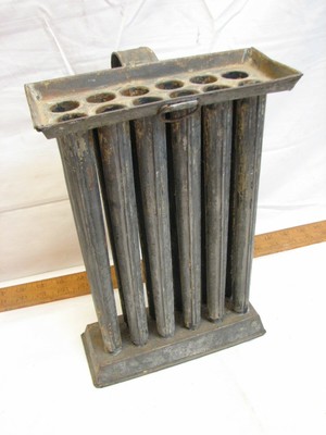 Primitive 12 Hole Cavity Tube Taper Colonial Tin Candle Mold Maker ...