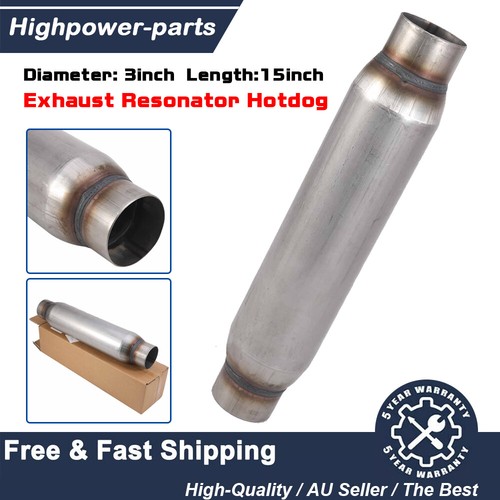 Exhaust Resonator 3" Inch Hotdog Race Muffler Stainless Steel Body ...