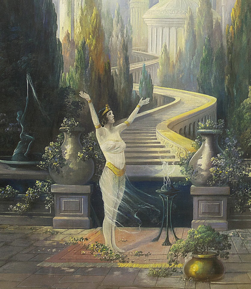 George Hadland (American) "The High Priestess" Original Pastel Painting ...