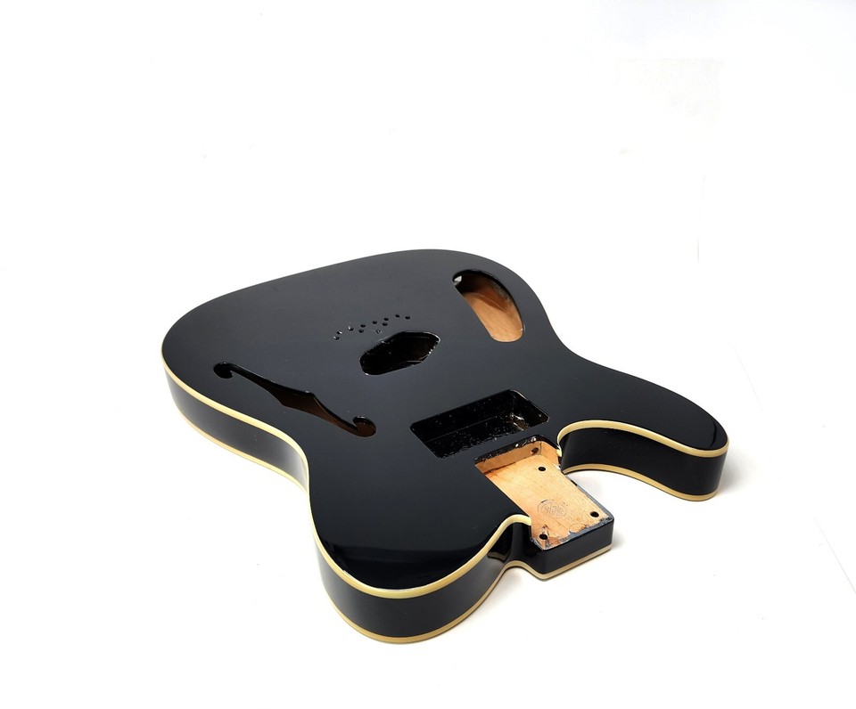 LEFT-HAND 69 T-Style Thinline Double Bound Alder H/S Black | eBay