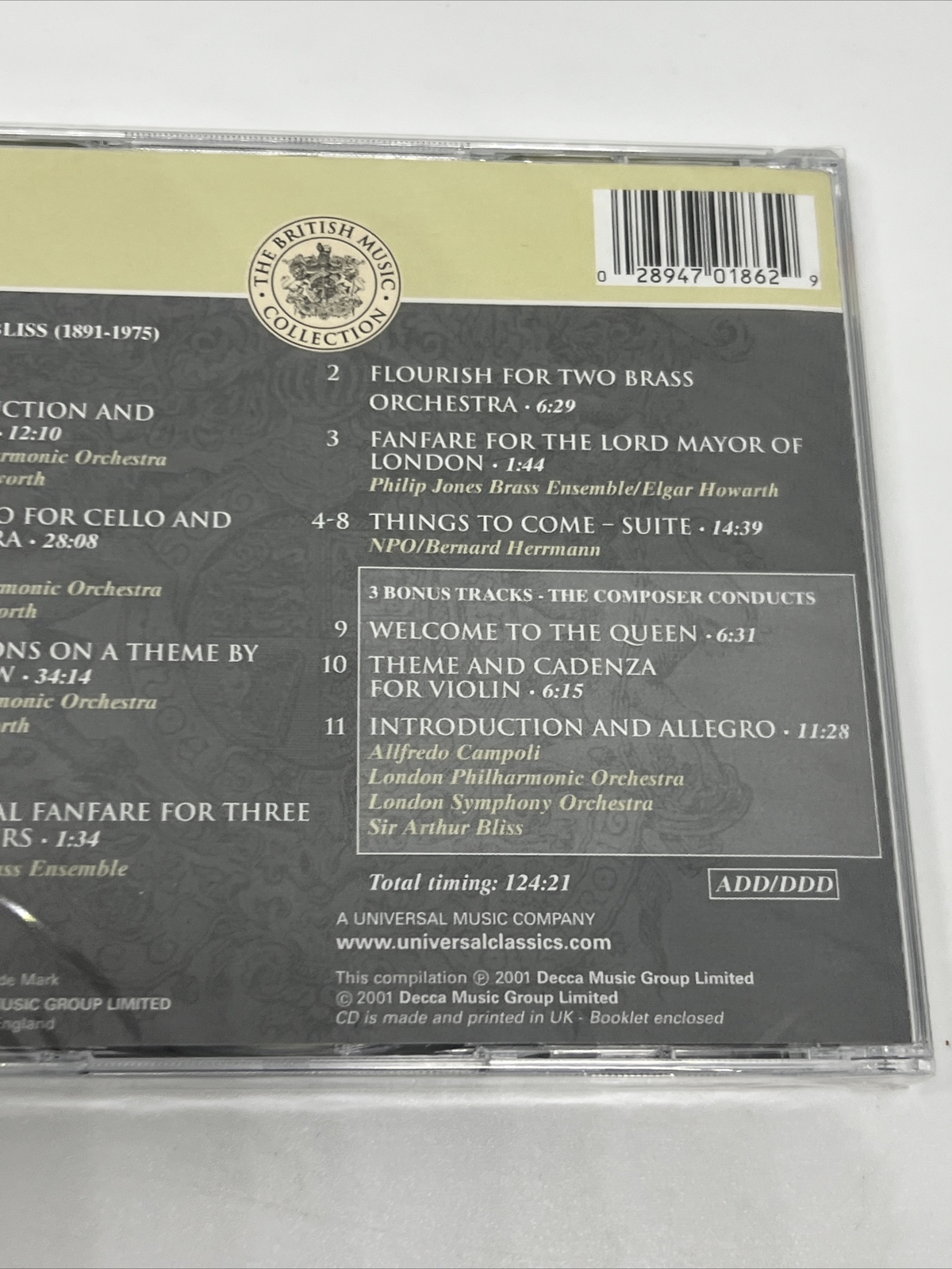 Arthur Bliss - The British Music Collection - Decca CD | eBay