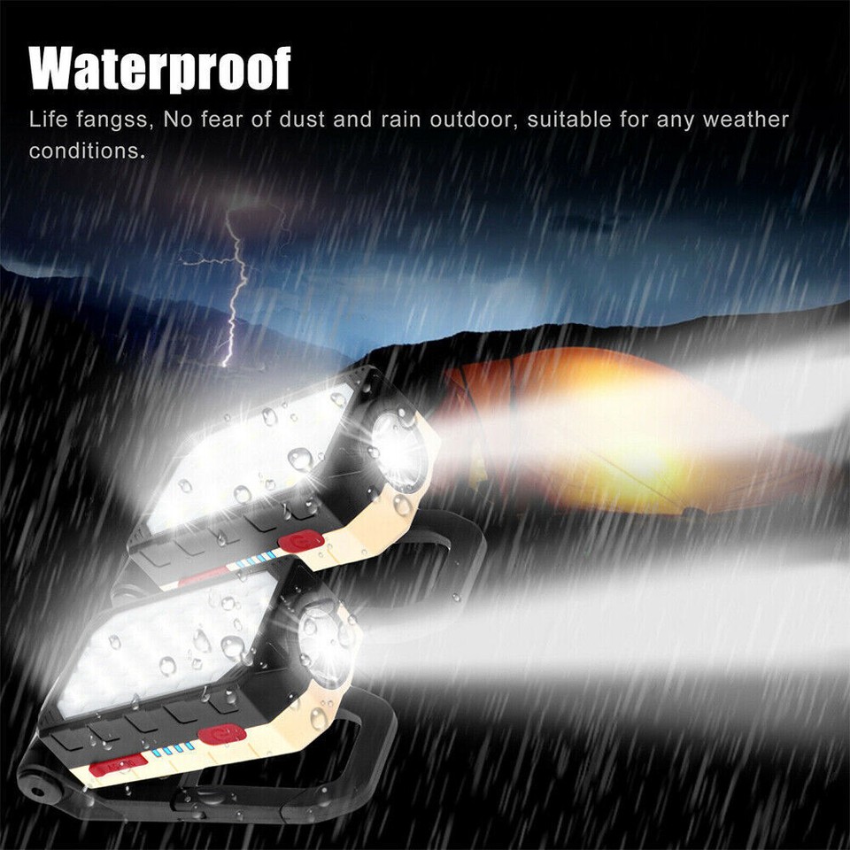 USB Rechargeable LED COB Work Light Car Garage Mechanic Flashlight ...