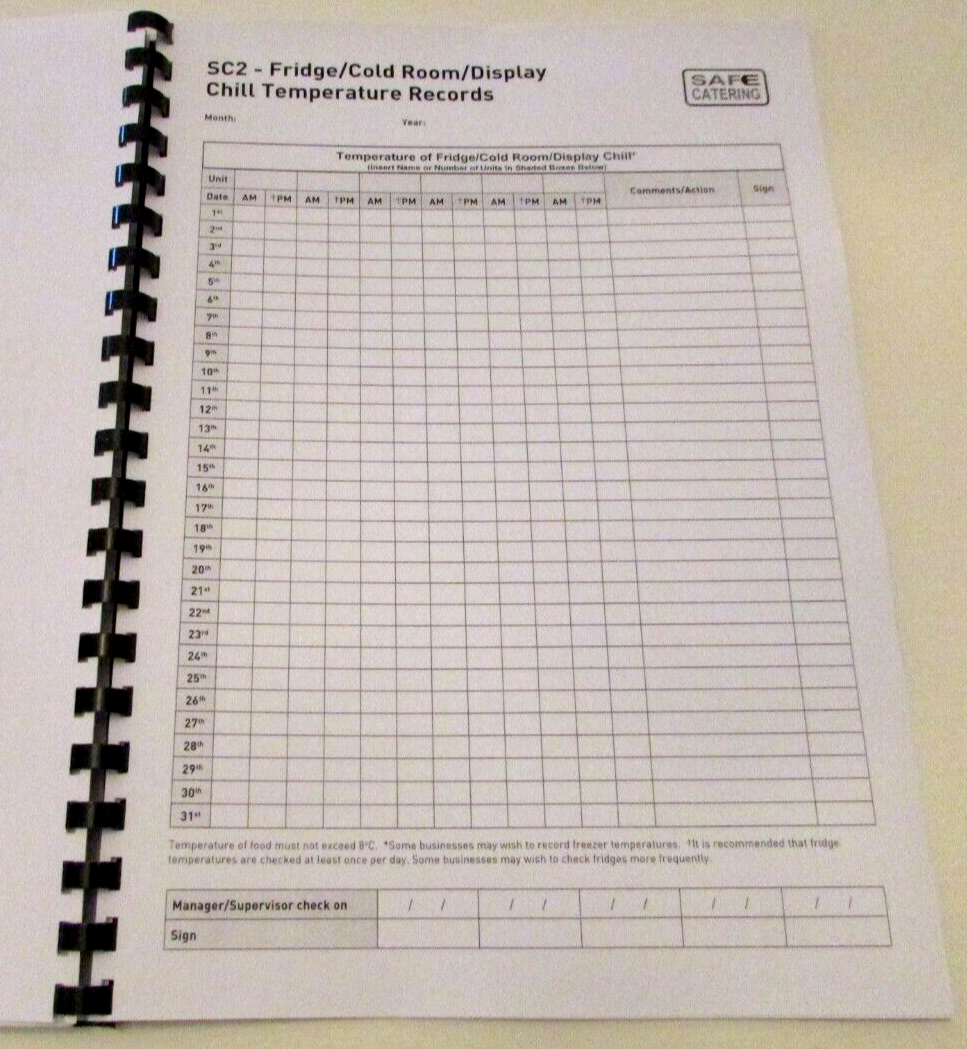 Food Standards Agency SC2 + 4 Weekly Review Diary 2 in 1 Booklet - 1 ...