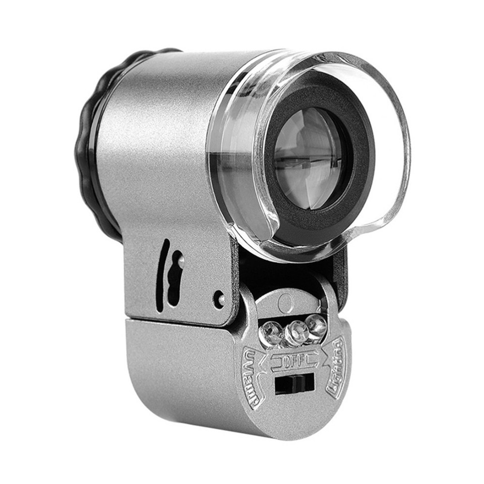 Portable Magnifying Glass Currency Microscope 50X with LED Light ...