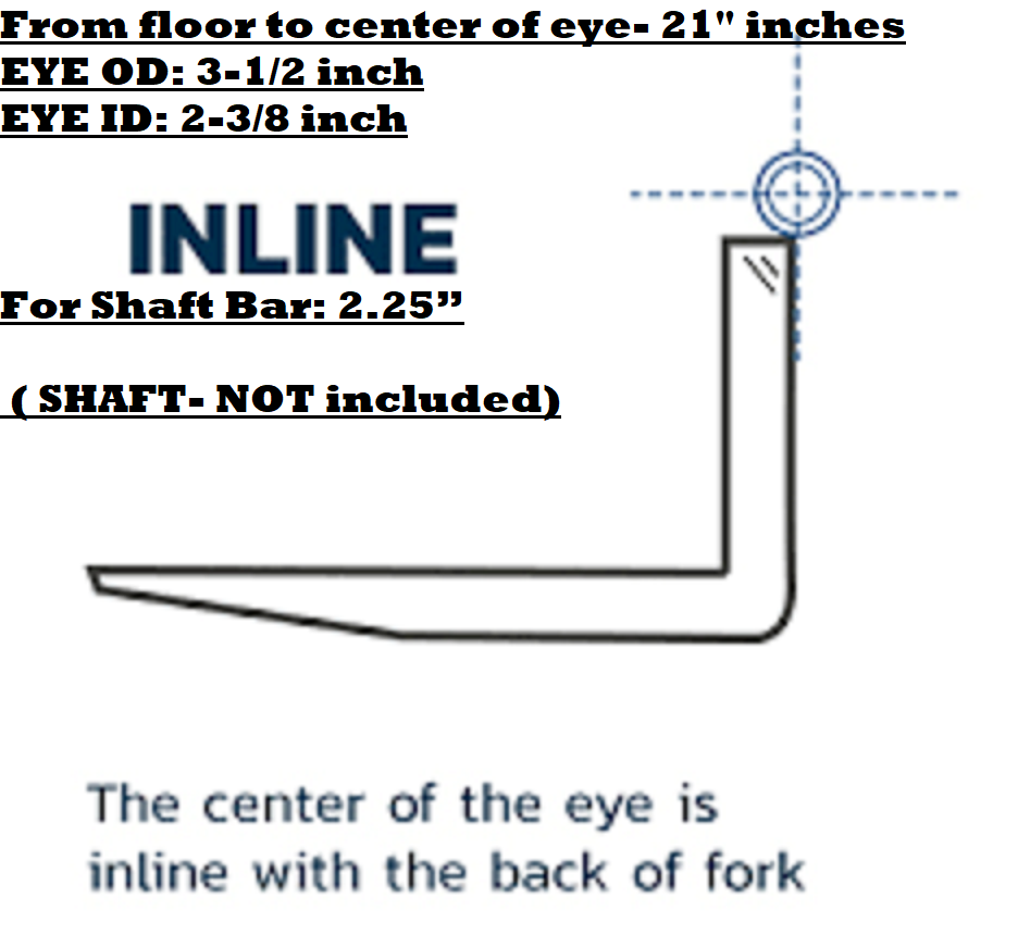 1056 Genie Pin Bar Shaft Mount Forks PAIR Forklift FORK 2-3/8x4x72" 6 ...
