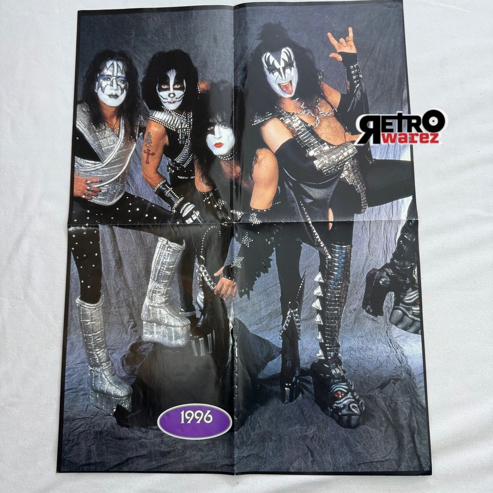 Kiss Folded DS Poster 15.25x20.75” 1996 Vintage Rock Paul Stanley Peter ...