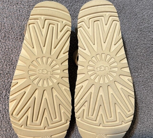 UGG Women's GOLDENSTAR Platform Sandal, SandLeather, Lug Soles Adjust ...