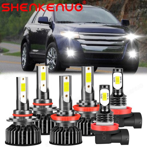 For Ford Edge 2007-2010 6PCS Combo H11 9005 LED Headlight Fog Light ...