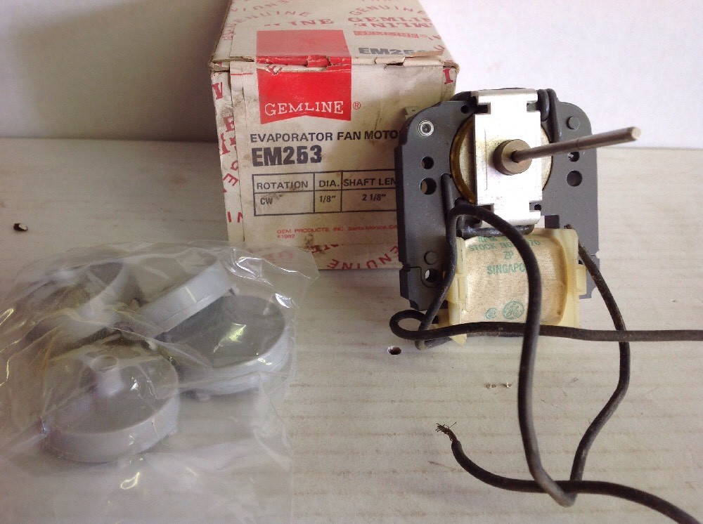 Gemline EM253 Evaporator Fan Motor CW,Dia 1/8 Shaft 21/8 Box42 +8 | eBay