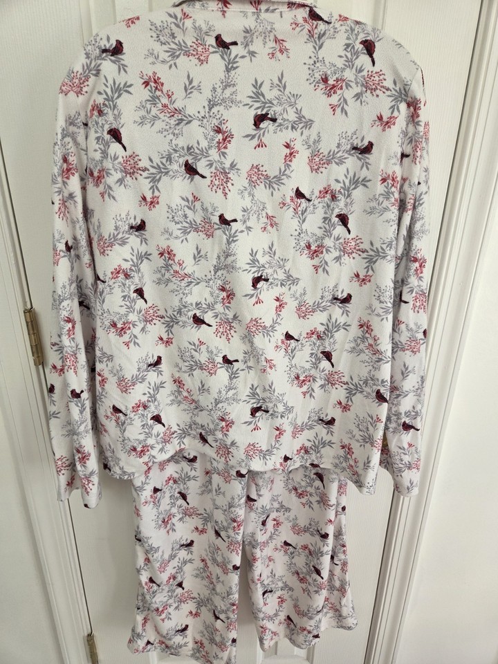Adonna Sleepwear Size Large 2 Pc. Flannel Pajama Set Cardinals Long ...