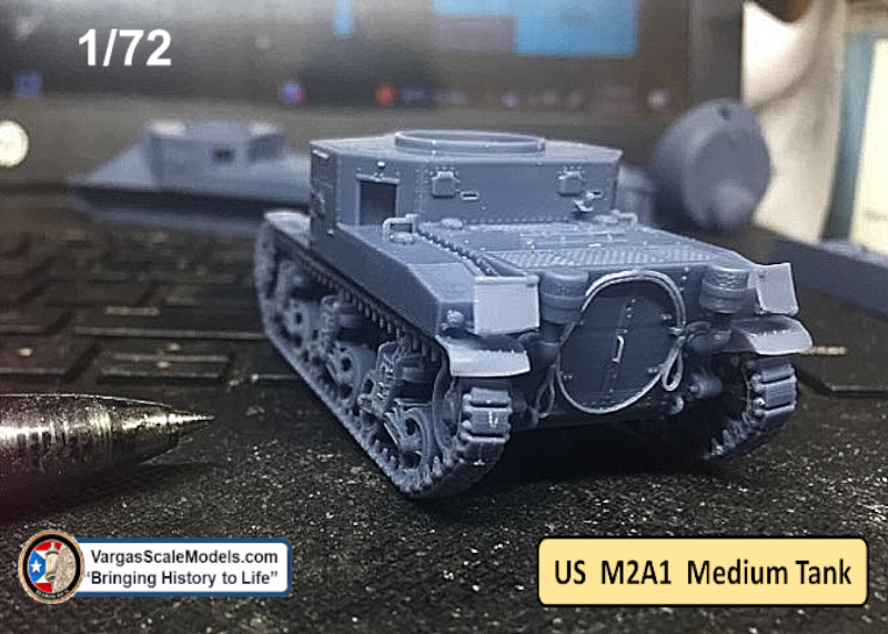 1/72 US M2A1 Med Tank Kit SS Models Tamiya, Meng, Resicast, Takom, CSM ...