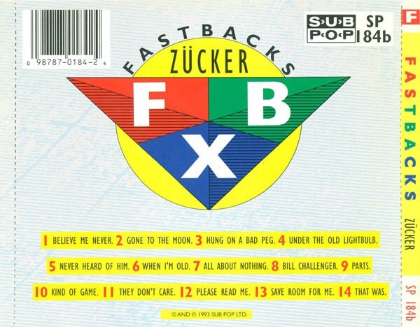 Fastbacks - Zucker (CD, 1993, Sub Pop, SP-184b) - Very Good to ...
