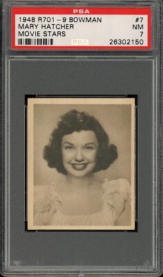 1948 R701-9 Bowman Movie Stars #7 Mary Hatcher PSA 7 | eBay