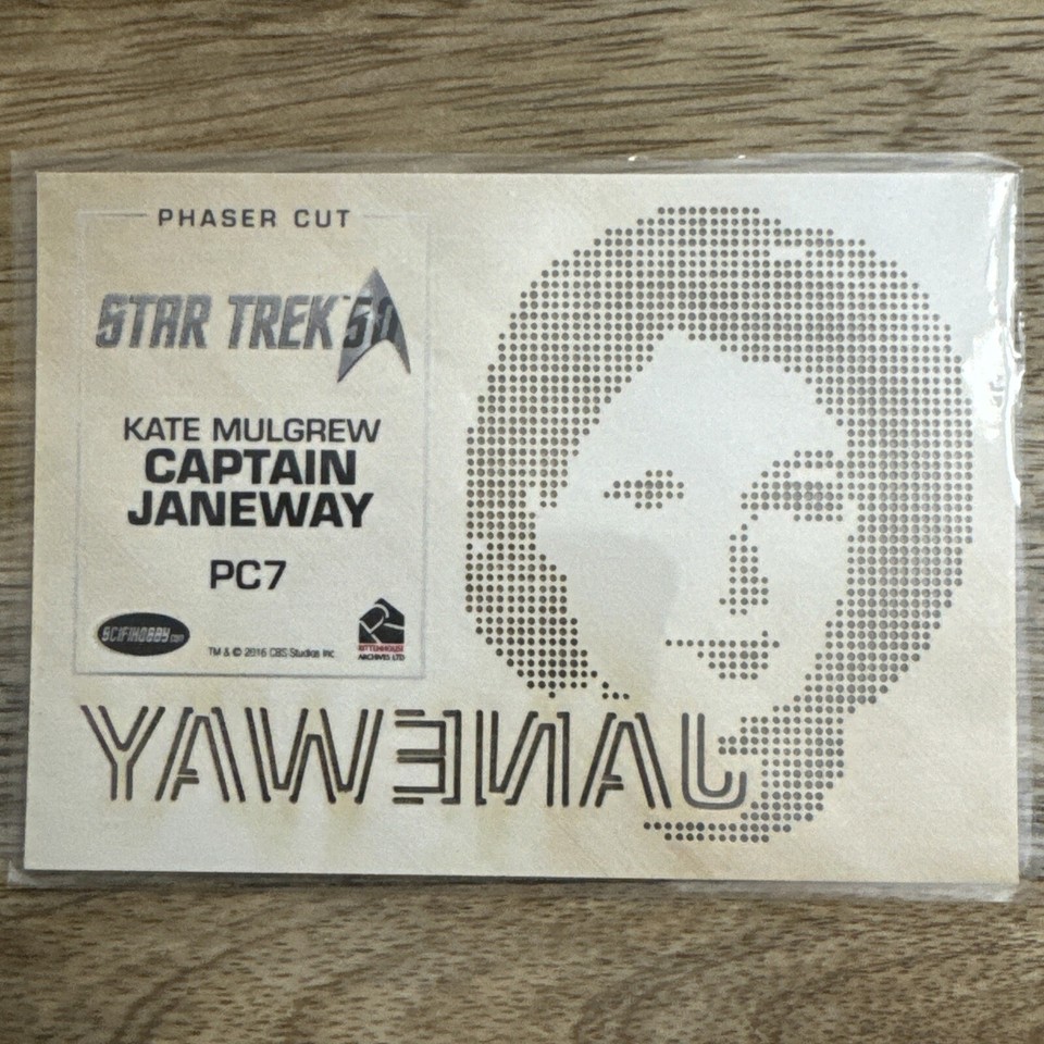 Star Trek 50th Anniversary Phaser Cut Insert Kate Mulgrew Capt Janeway ...