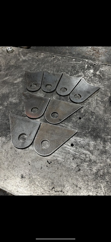 Weld On Axle Tab Set For Traction Bars 5/8” Bolt Holes (3-1/2” Axle ...