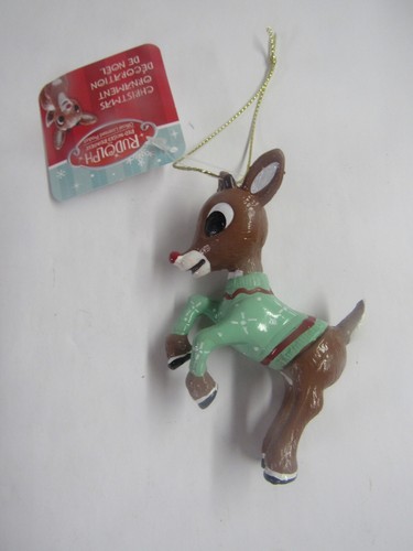 New Prancing Rudolph The Red Nosed Reindeer Ornament RU1222 MWT Free ...