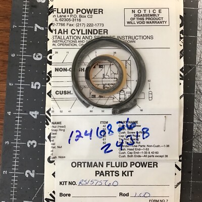 Quincy Ortman Fluid Air Cylinder Kit Series RS151560 (LMP75I) | eBay