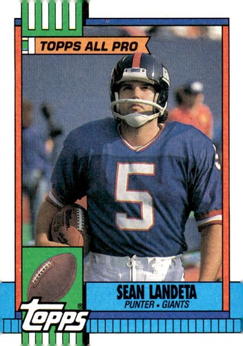 1990 Topps #65a Sean Landeta - New York Giants | eBay