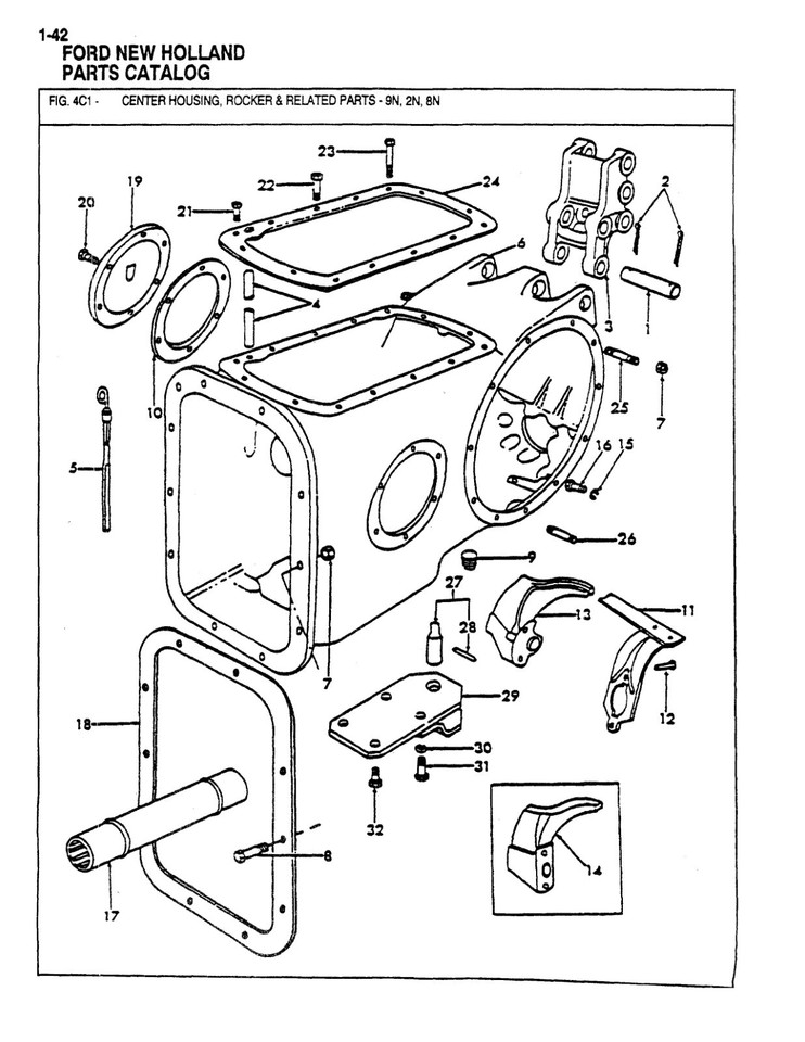 Ford 9N 2N 8N Tractor Assembly Parts Manual Catalog Exploded View 1939 ...
