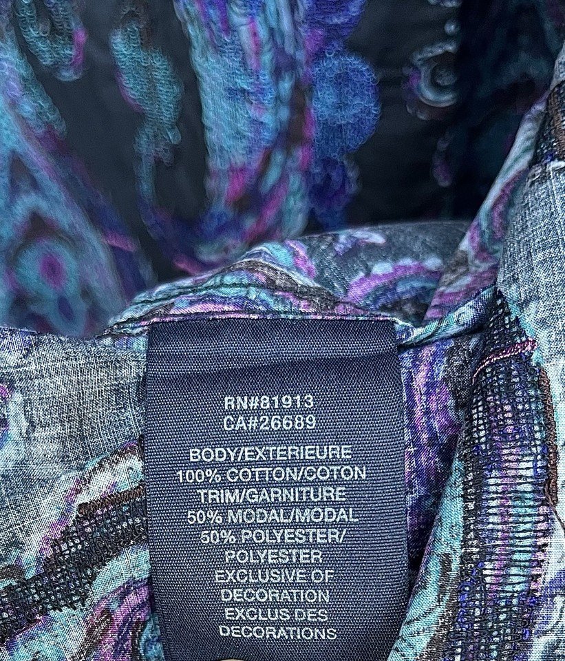 $299 Robert Graham ROYAL (M) Vibrant Paisley Embroidered Flip-Cuffs ...