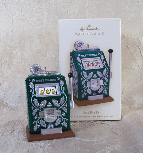 Hallmark Keepsake Best Bucks Slot Machine 2008 Christmas Ornament SEE ...
