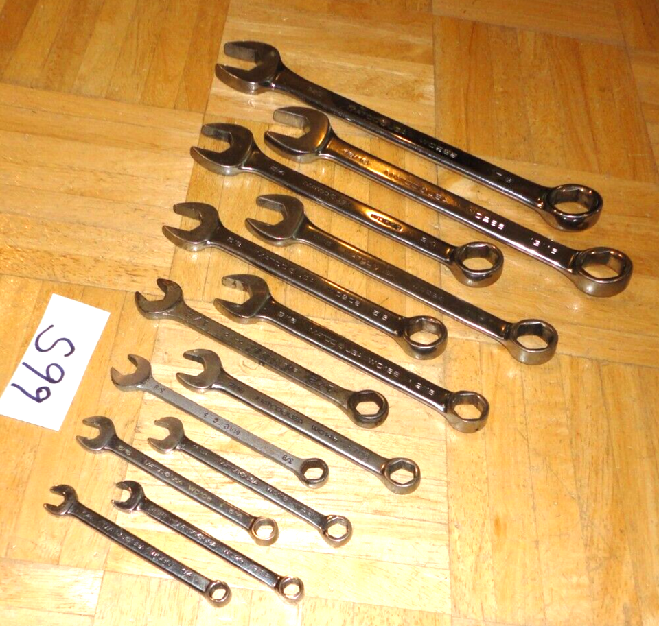 Matco Tools 13 Piece SAE Short Combination 6 Point Wrench Set 1/4 to 7/ ...
